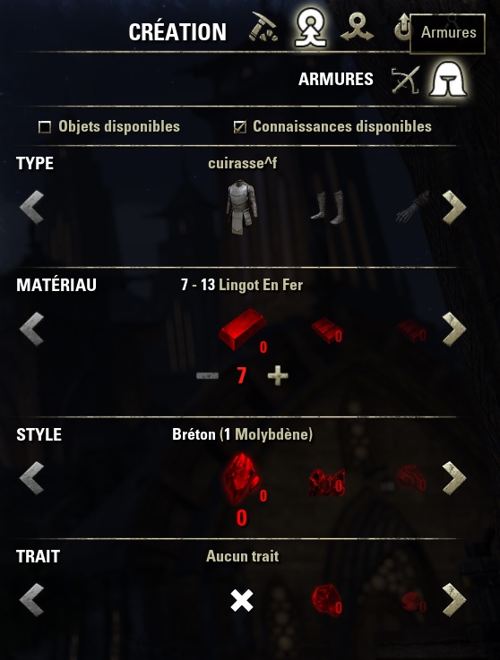 ESO - Guide du Forgeron