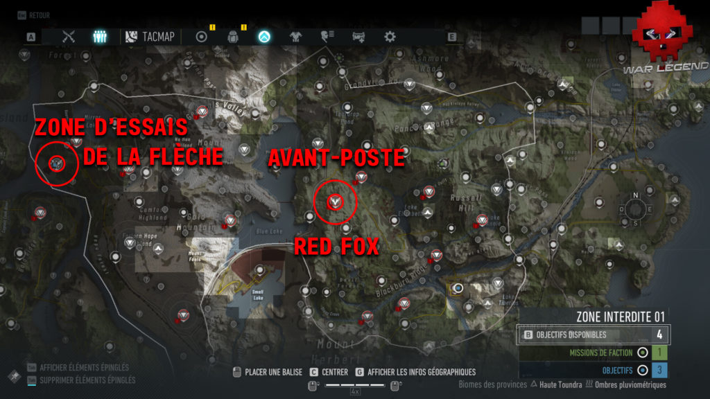 Guide Ghost Recon Breakpoint - Emplacements des bases des Wolves