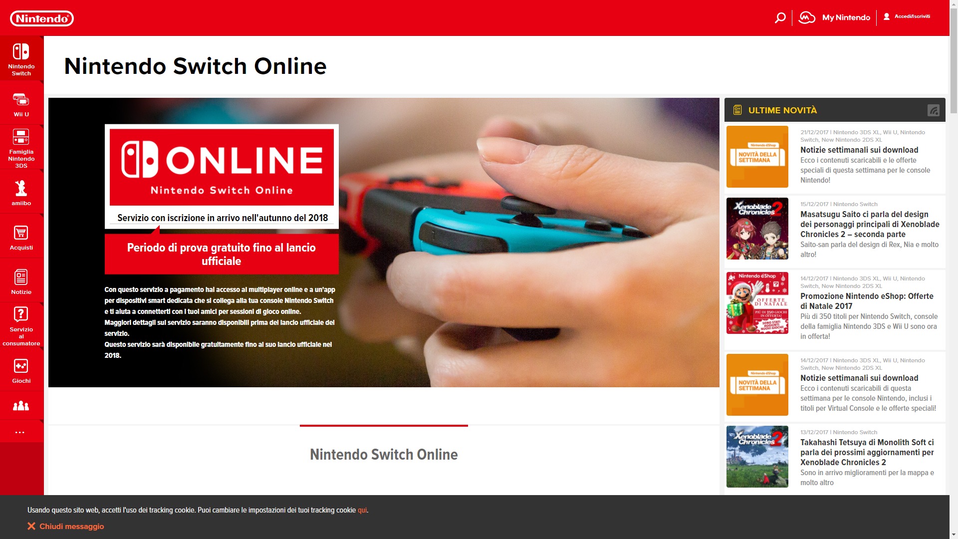 Le service online payant de la Switch a été repoussé